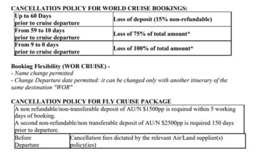Booking Terms and Conditions | MSC Cruises