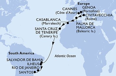 MSC Grand Voyage cruise itineraries | MSC Cruises