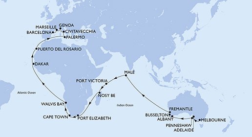 MSC Magnifica cruise itineraries | MSC Cruises